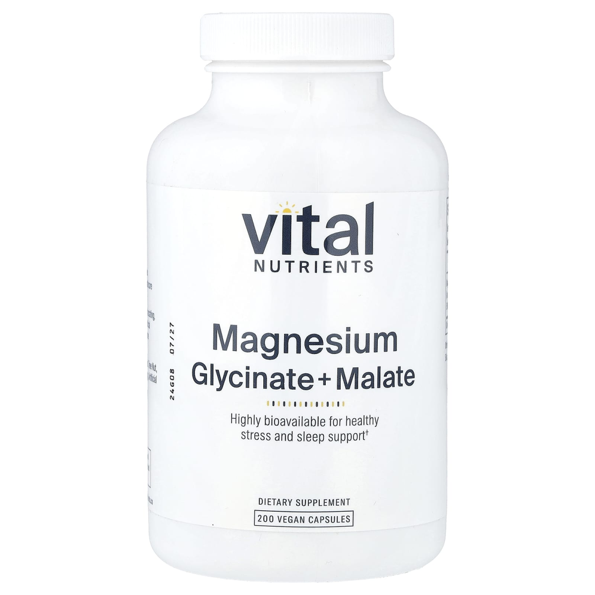 Vital Nutrients, Magnesium, Glycinat + Malat, 240 mg, 200 vegane Kaps ...